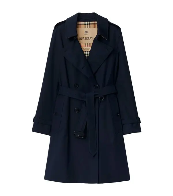 Burberry Kensington Heritage Trench Coat - Navy