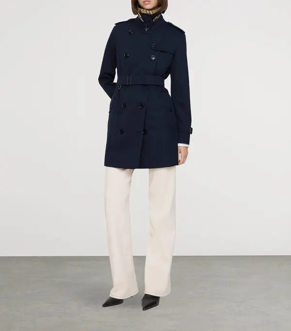 Burberry Kensington Heritage Trench Coat - Navy