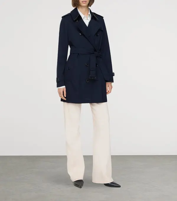 Burberry Kensington Heritage Trench Coat - Navy