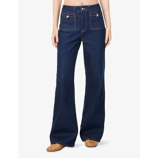 Paige Vanessa Wide-leg Denim Jeans - Amora