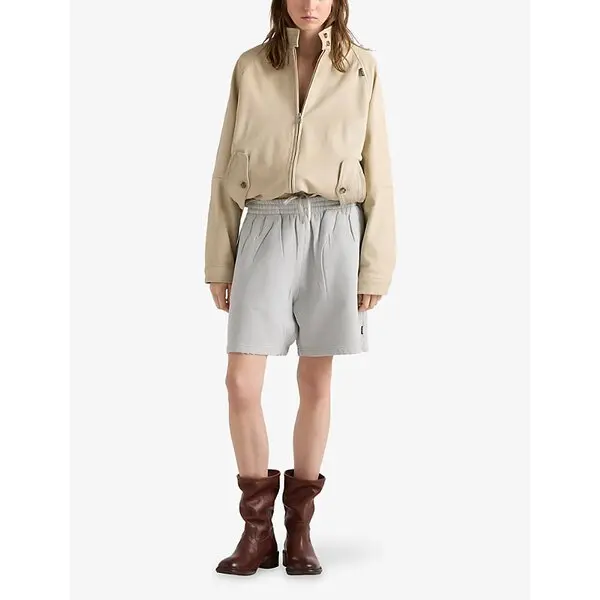 Prada Stand-collar Nappa Leather Blouson Jacket - Neutral