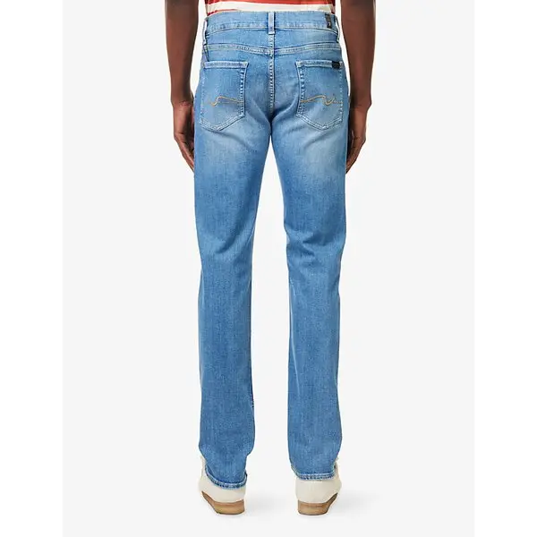7 For All Mankind Slimmy Tapered-leg Stretch-denim Jeans