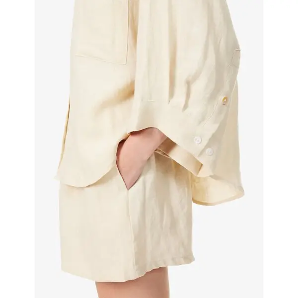 DEIJI STUDIOS Relaxed Linen Shirt And Shorts Set