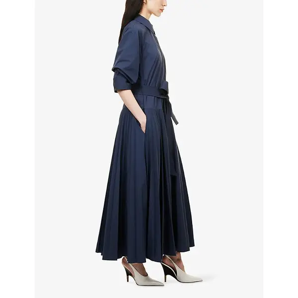 Simkhai Arlo Belted Cotton-blend Maxi Dress