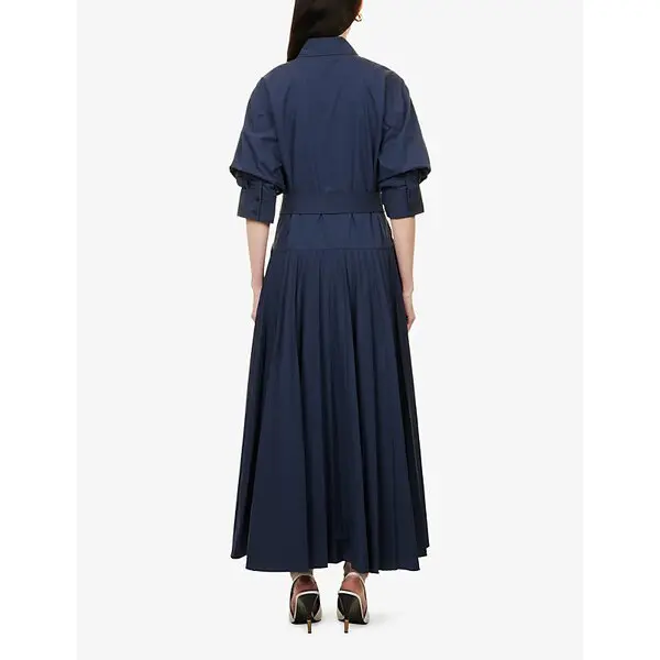 Simkhai Arlo Belted Cotton-blend Maxi Dress