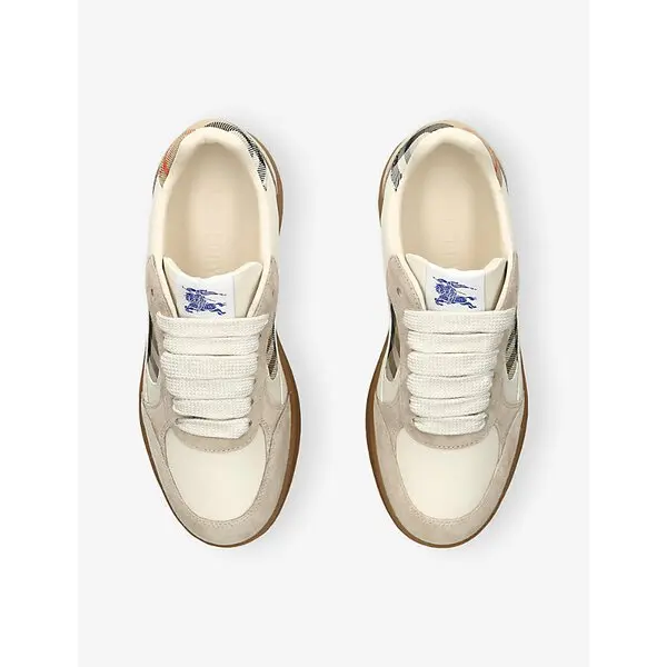 Burberry Terrace Check Low-top Leather Trainers