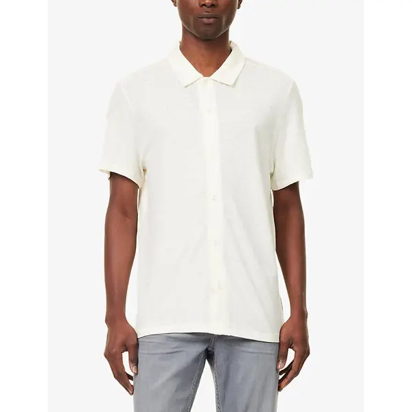 Paige Sultan Button-up Linen And Cotton-blend Shirt