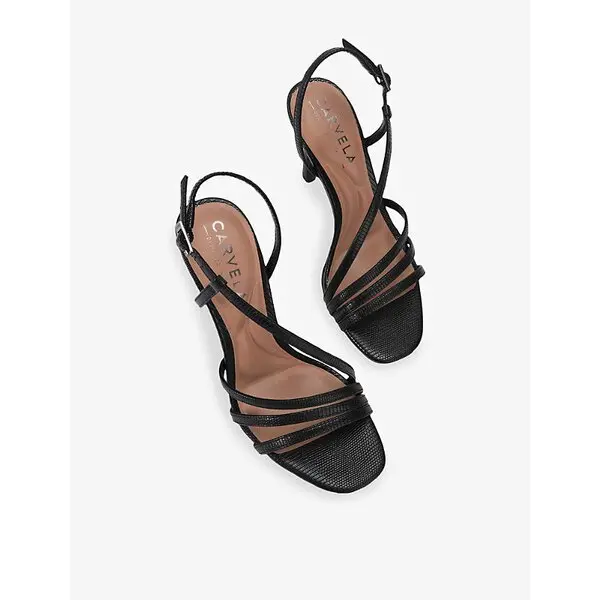 Carvela Paparazza Heeled Faux-leather Sandals - Black
