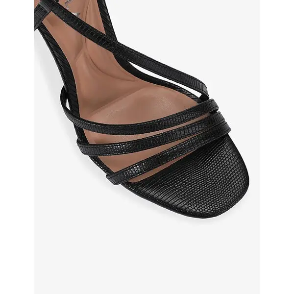 Carvela Paparazza Heeled Faux-leather Sandals - Black