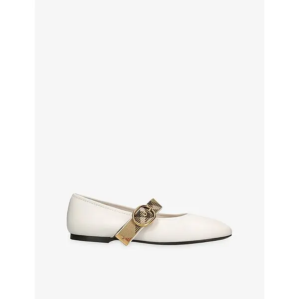 Burberry Robin Leather Flats - Cream