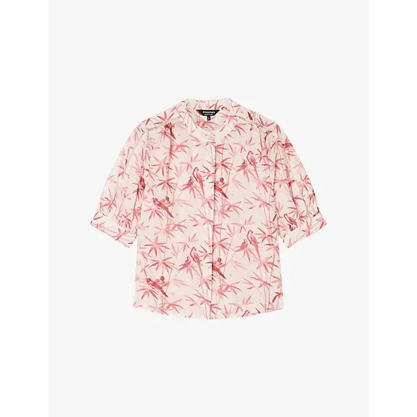 Whistles Tropical Bird Textured Woven Shirt - Multi-coloured