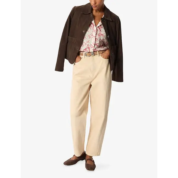 Whistles Tropical Bird Textured Woven Shirt