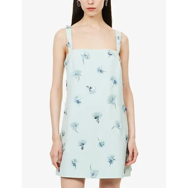 Simkhai Ella Embellished Woven Mini Dress