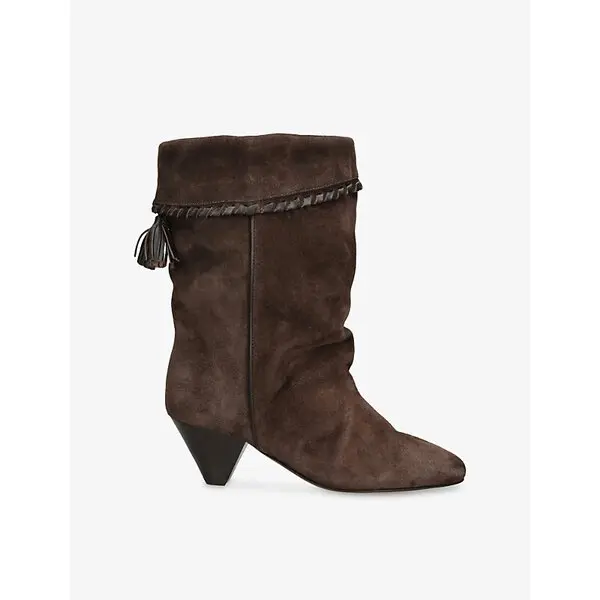 Isabel Marant Étoile Dalby Heeled Suede Boots - Brown
