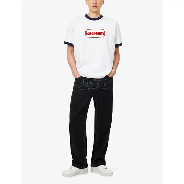 ICECREAM Running Dog Double Scoop Straight-leg Denim Jeans