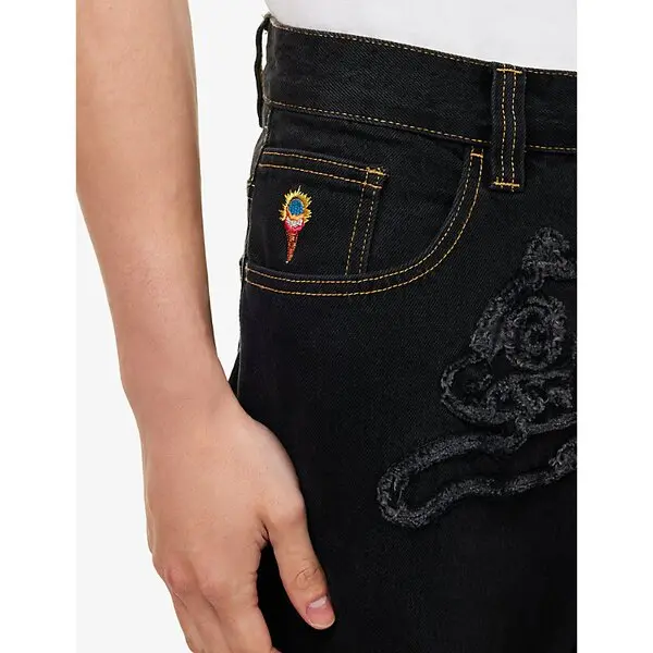 ICECREAM Running Dog Double Scoop Straight-leg Denim Jeans