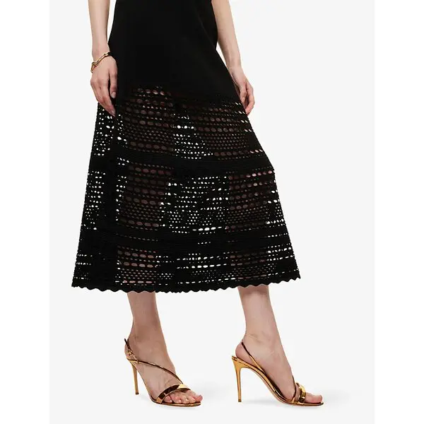 Simkhai Westly Open-stitch Midi Skirt