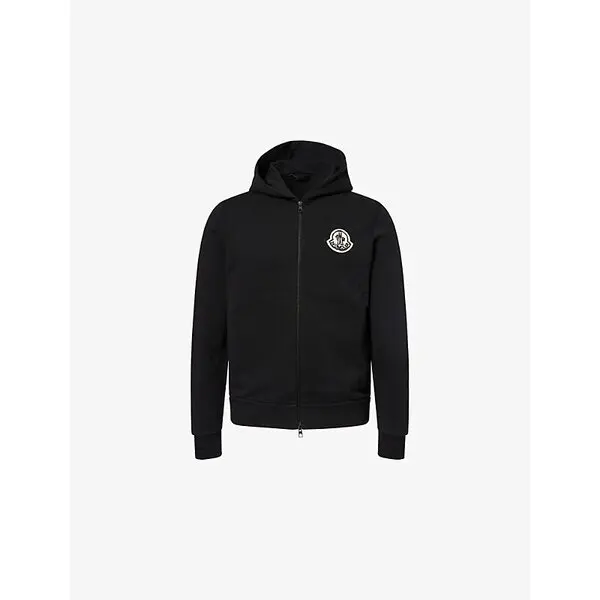 Moncler Artist Brand-badge Cotton Hoody - Black
