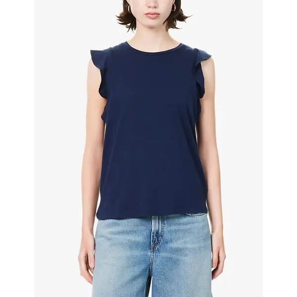 Paige Alaria Frilled Cotton Tank Top