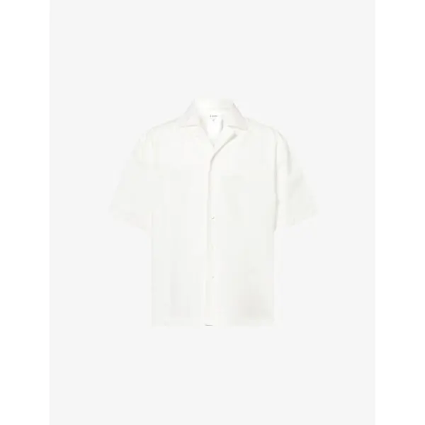 Bottega Veneta Compact Pyjama Short-sleeve Cotton Shirt - Chalk