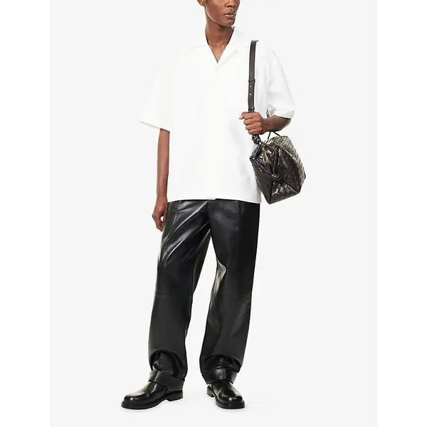 Bottega Veneta Compact Pyjama Short-sleeve Cotton Shirt