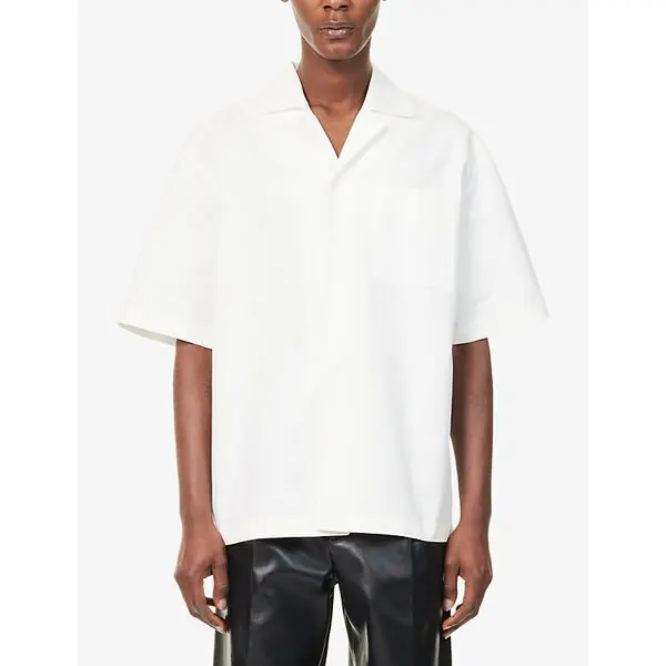 Bottega Veneta Compact Pyjama Short-sleeve Cotton Shirt