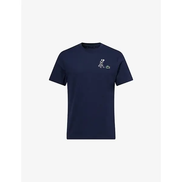 Lacoste Graphic-print Crew-neck Cotton T-shirt