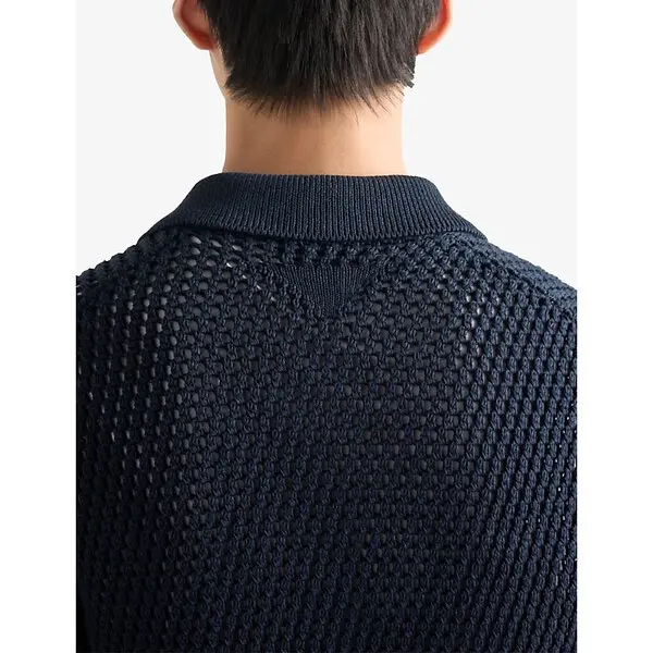 Prada Linen And Cotton Polo Shirt