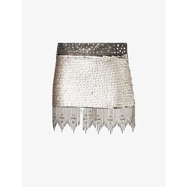 JADED LONDON Leva Sequin Beaded Mini Skirt - Multi