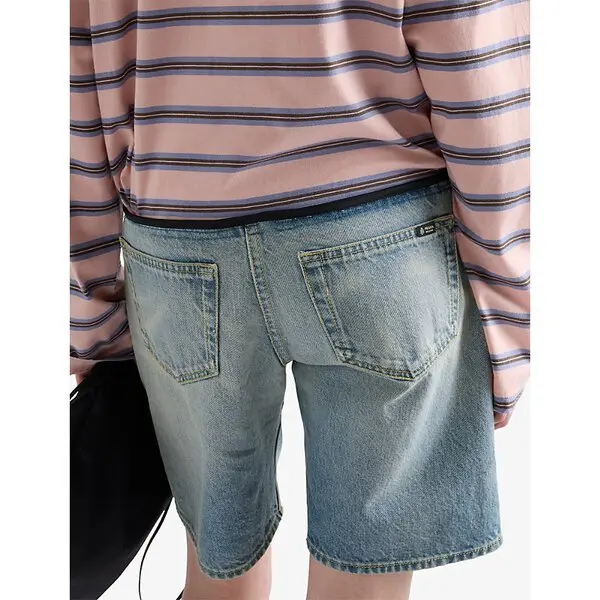 Prada Washed Denim Bermuda Shorts
