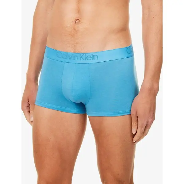 Calvin Klein Branded-waistband Pack Of Three Stretch-jersey Low-rise Trunks