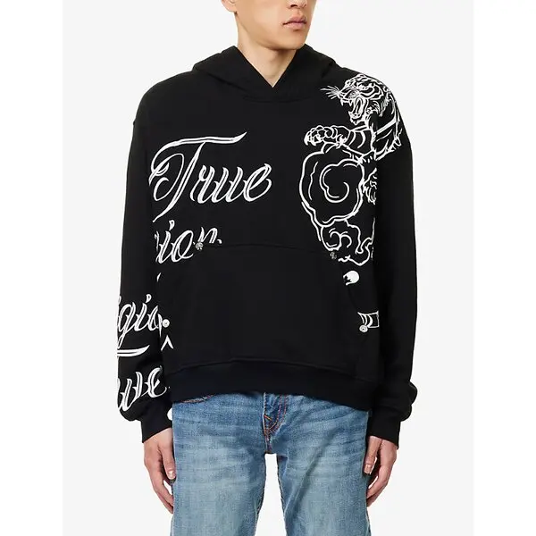 True Religion Graphic Print Cotton Hoody
