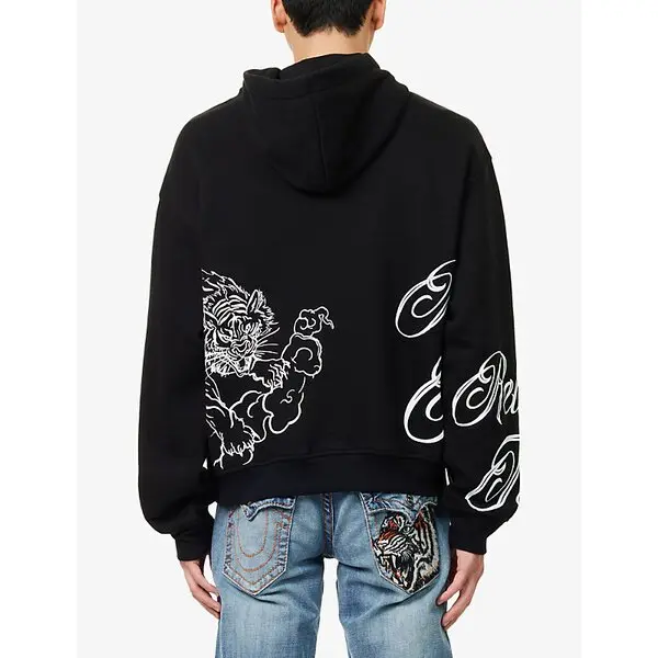 True Religion Graphic Print Cotton Hoody