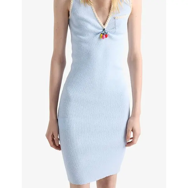 Prada Sleeveless Cotton Bouclé Mini Dress