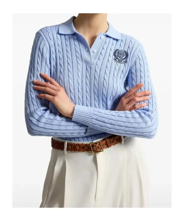 Polo Ralph Lauren Cable Embroidered Polo Sweater