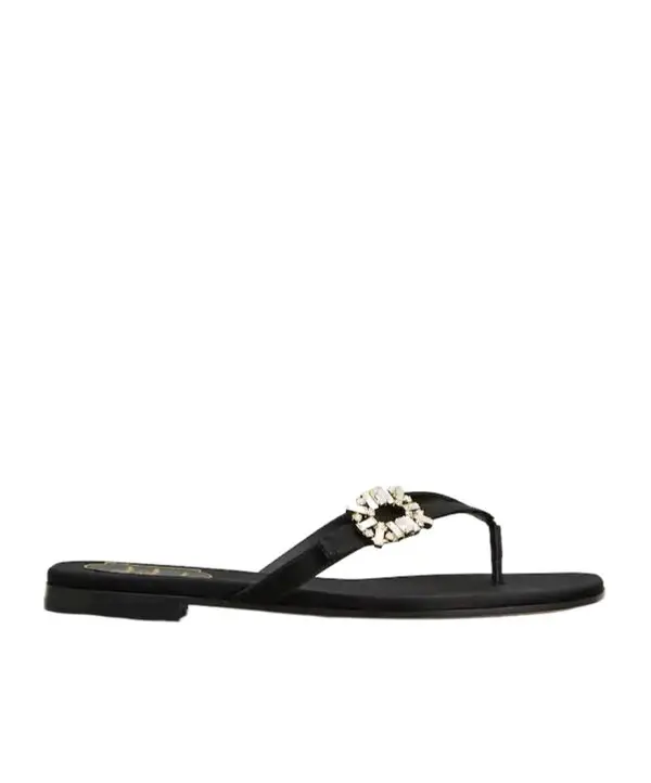 ROGER VIVIER Thong Mules In Satin