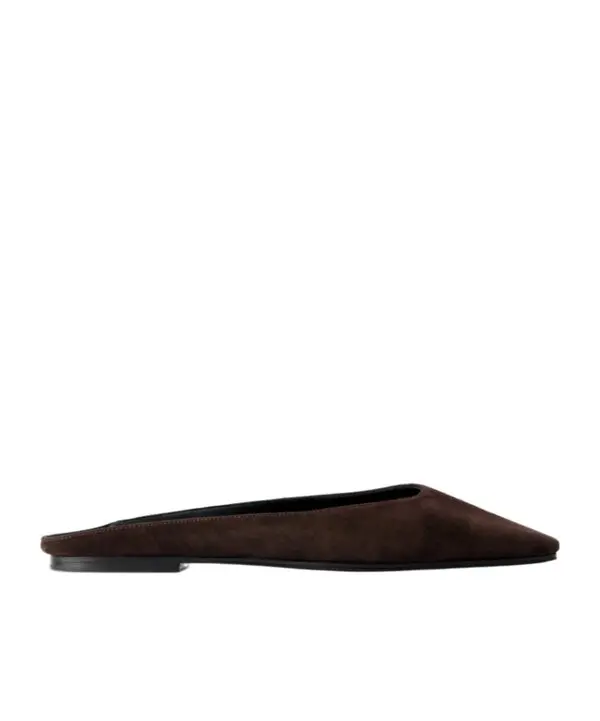 THE ROW June Suede Mules