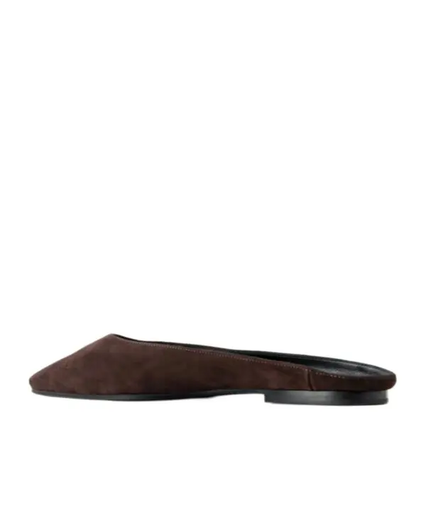 THE ROW June Suede Mules