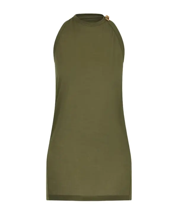 Balenciaga Jersey Halterneck Top With Draping Details