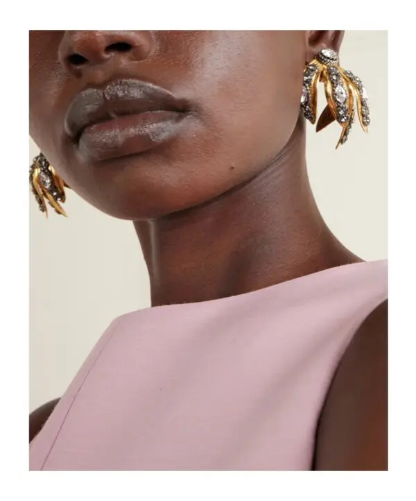 Balenciaga Bloom Crystal-embellished Earrings