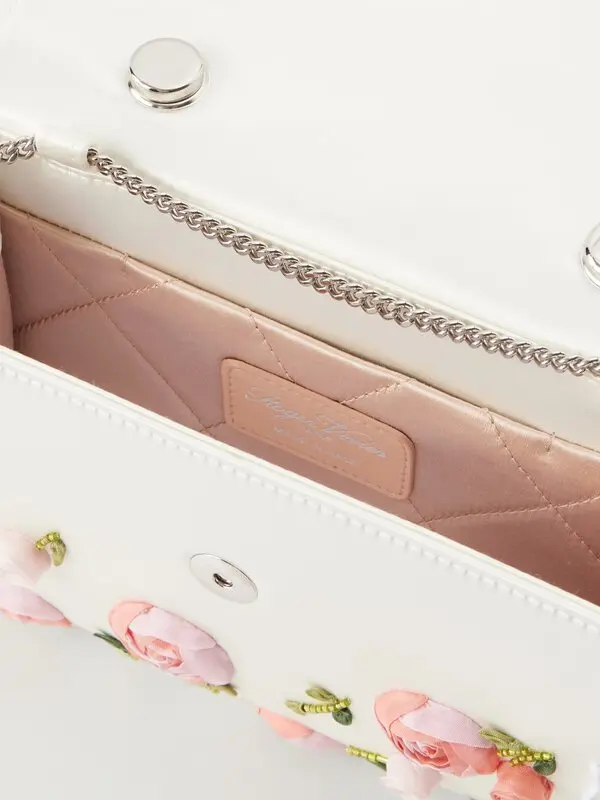 ROGER VIVIER Floral Applique Shoulder Bag
