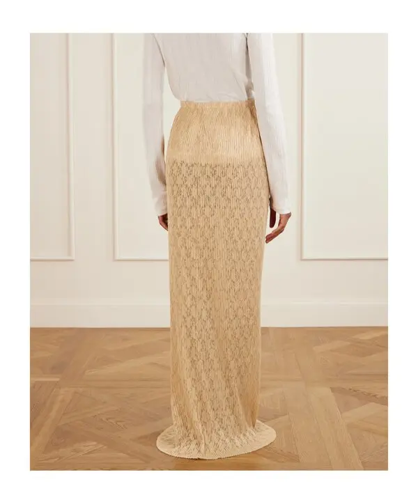 THE ROW Elastic Waist Midi Skirt