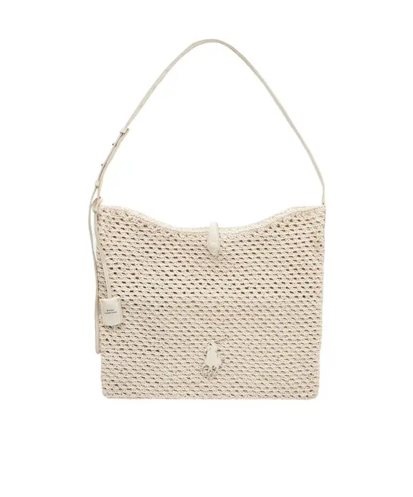 Polo Ralph Lauren Woven Cross Body Bag - Nude