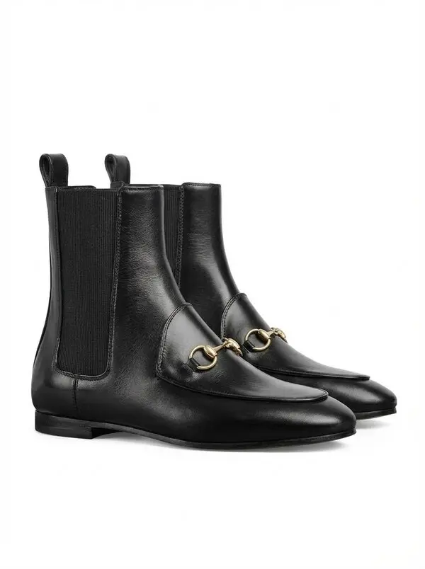 Gucci Jordaan Boots With Horsebit Detail