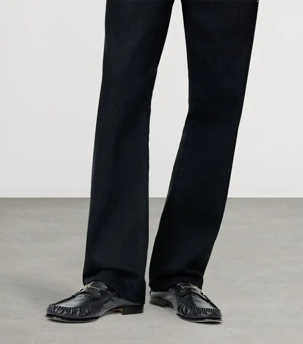 TOM FORD Goatskin T Penny Loafers - Black