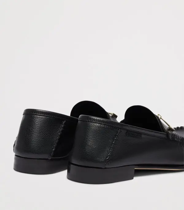 TOM FORD Goatskin T Penny Loafers - Black