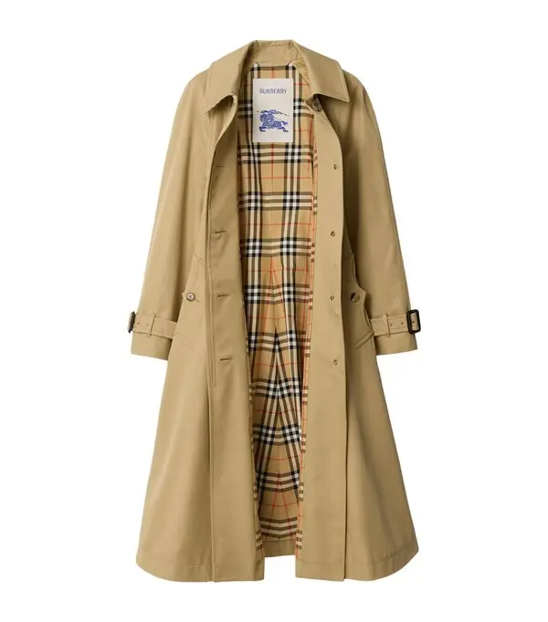 Burberry Gabardine Ellingham Long Car Coat