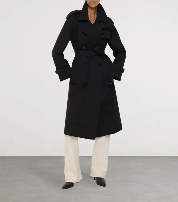 Burberry Long Castleford Trench Coat - Black