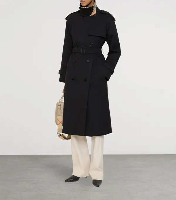 Burberry Long Castleford Trench Coat - Black