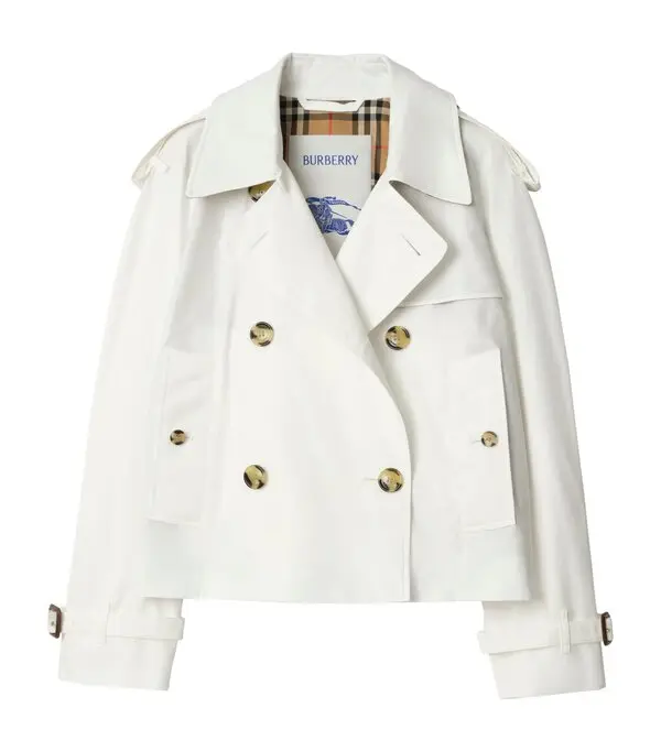 Burberry Cropped Mayfair Trench Jacket